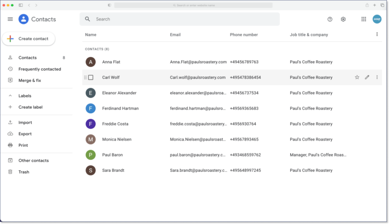 How to Print Google Contacts – It's This Easy - ezeep
