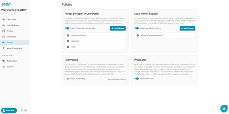 My Printers - ezeep - ezeep