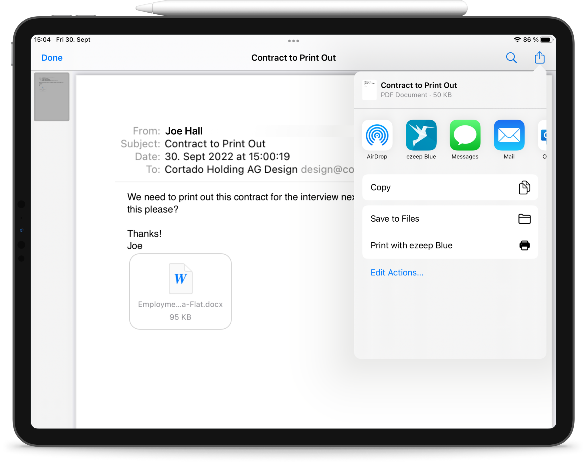 Easily Print Emails from iPhones and iPads With Or Without Airprint - ezeep