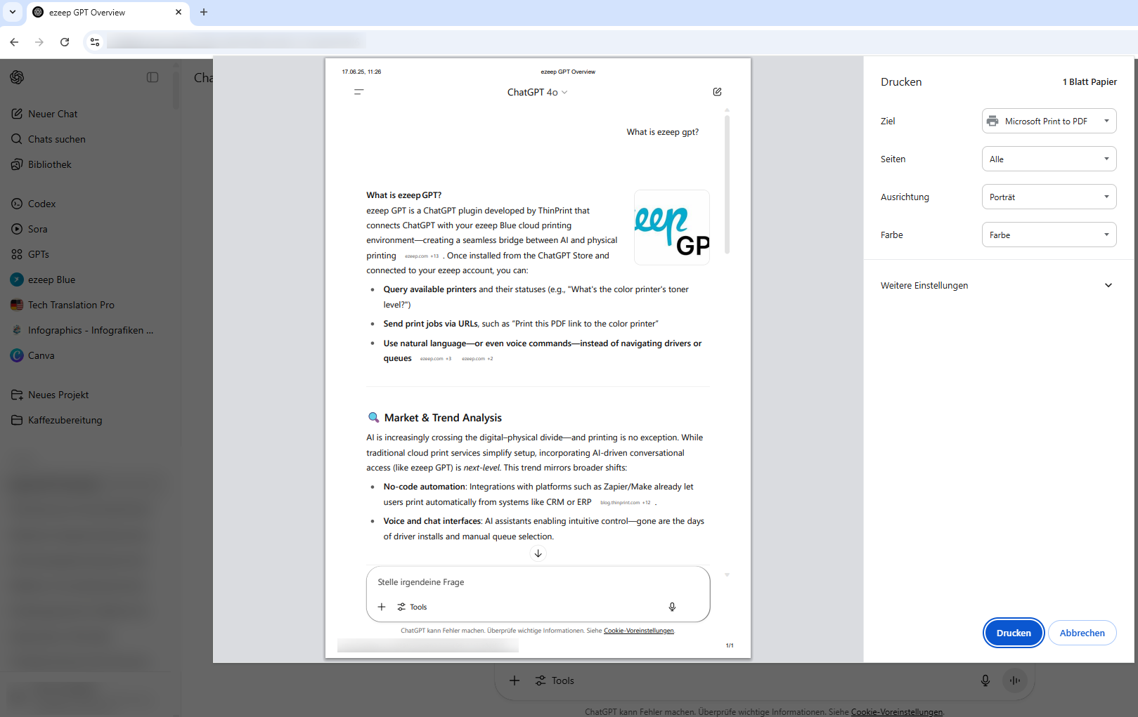 How to Print from ChatGPT: A Complete Guide - ezeep - ezeep