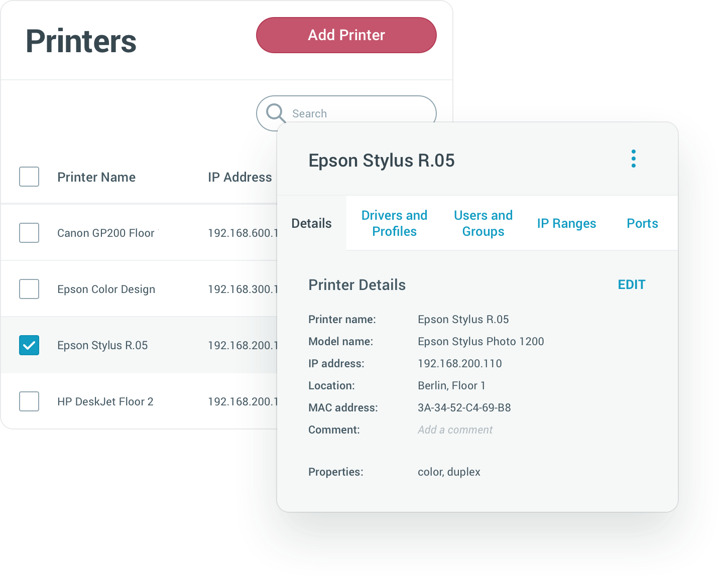 Direct IP-Printing with Print-Management from the Cloud - ezeep
